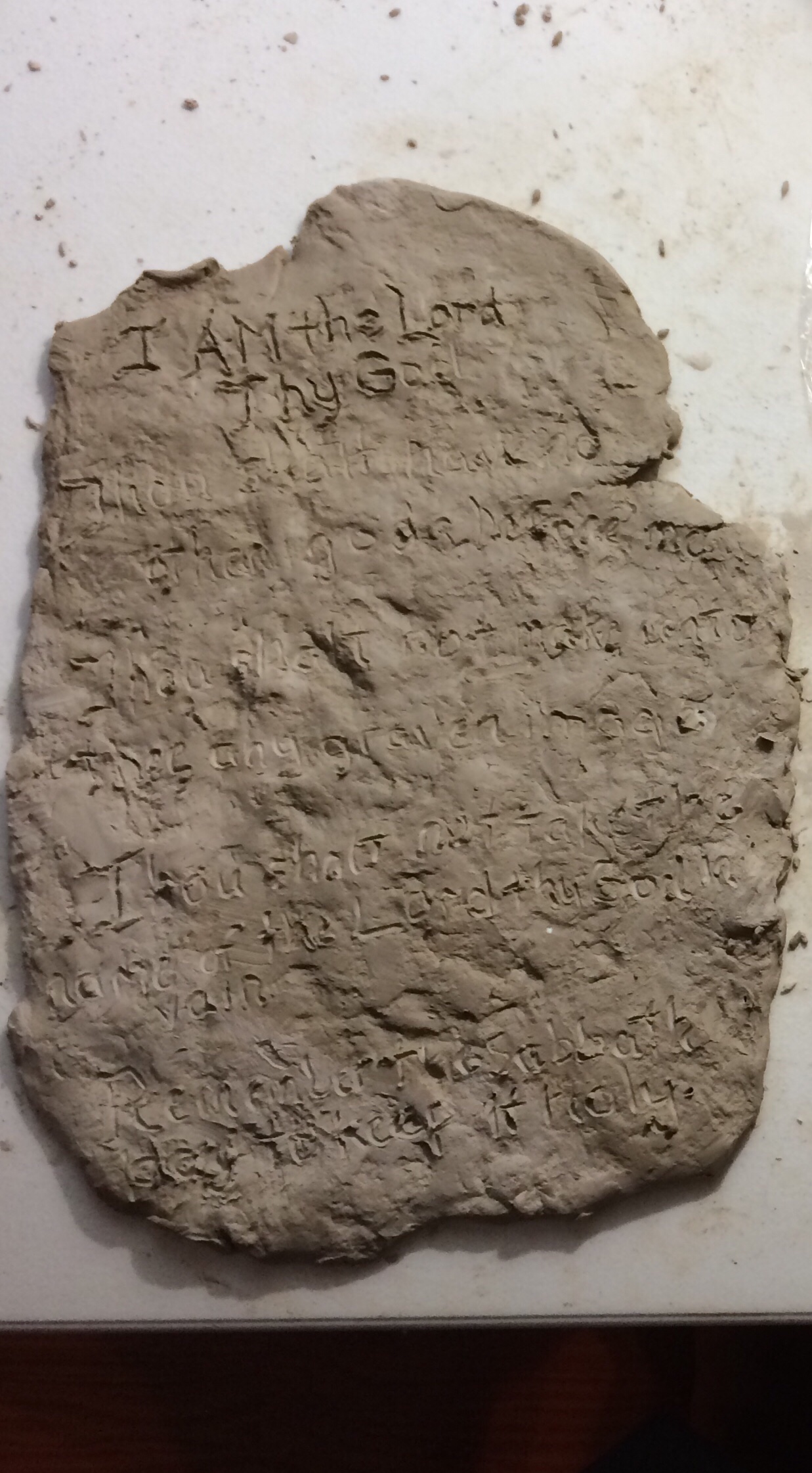 The Ten Commandments Tablets – Donna C. Rodgers, Sculptor